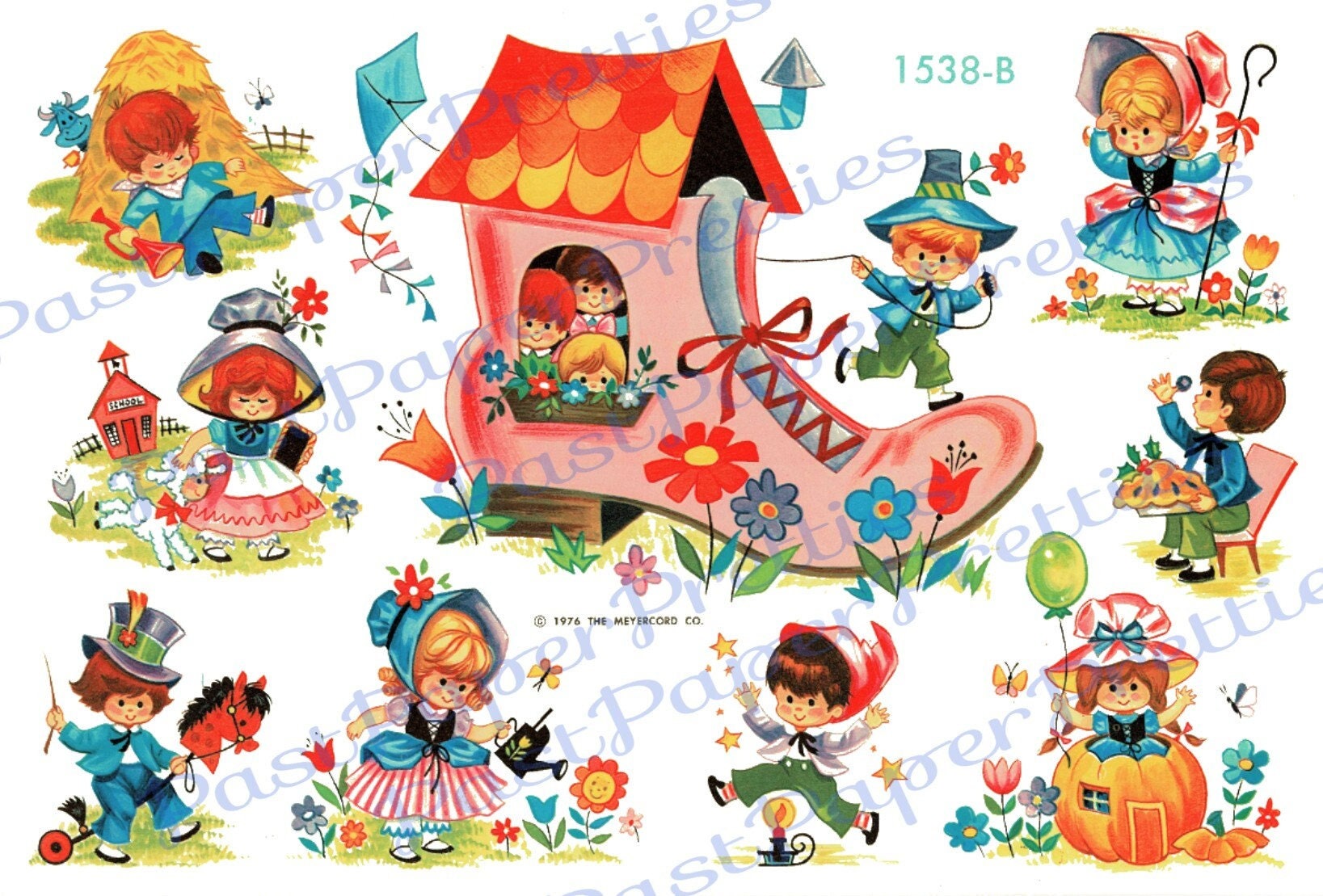 Vintage Retro Baby Nursery Nursery Rhymes Story Book Children Printabl ...
