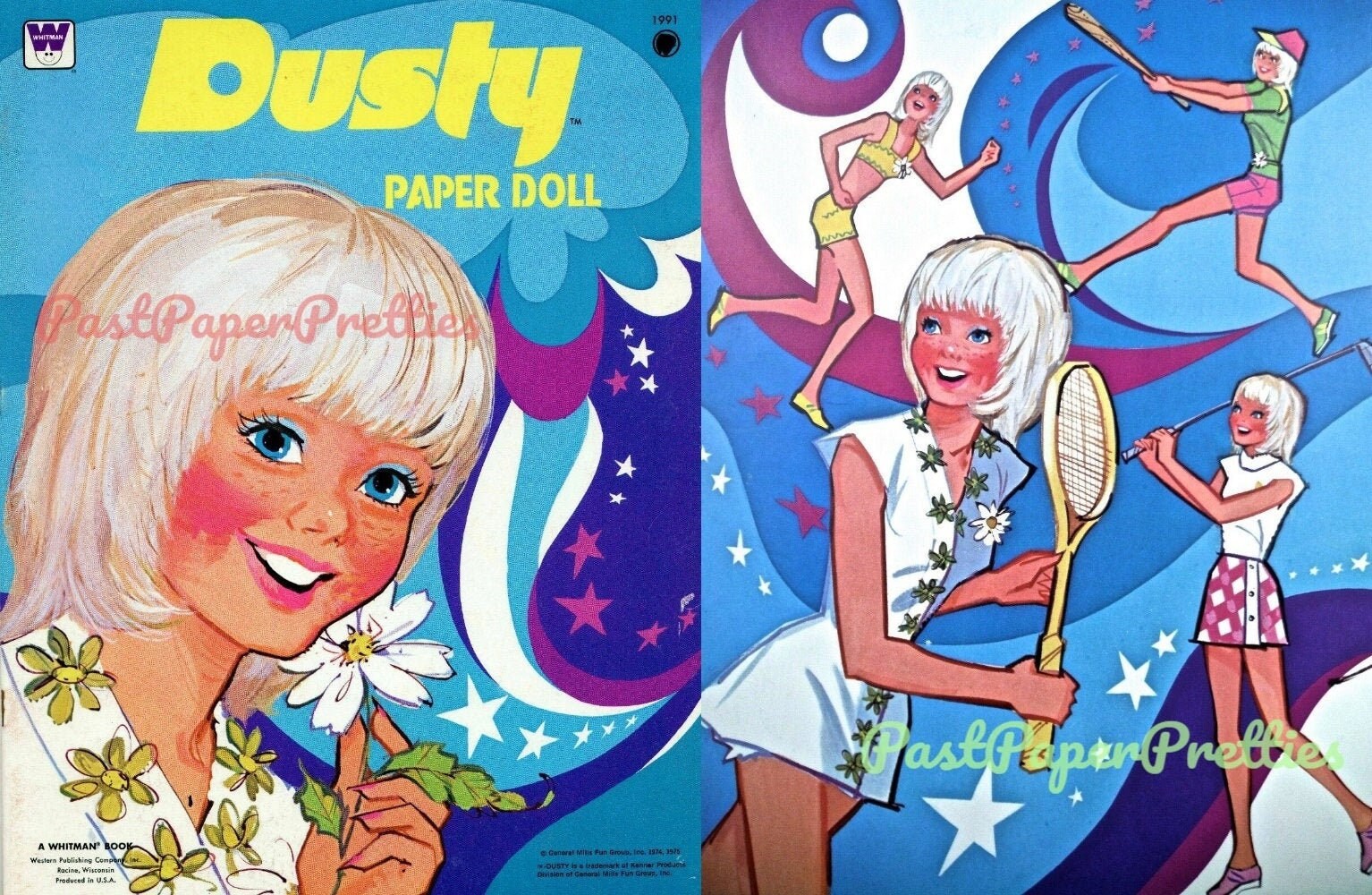 Vintage Paper Dolls Dusty Fashion Doll Retro 1975 Printable PDF Instan ...