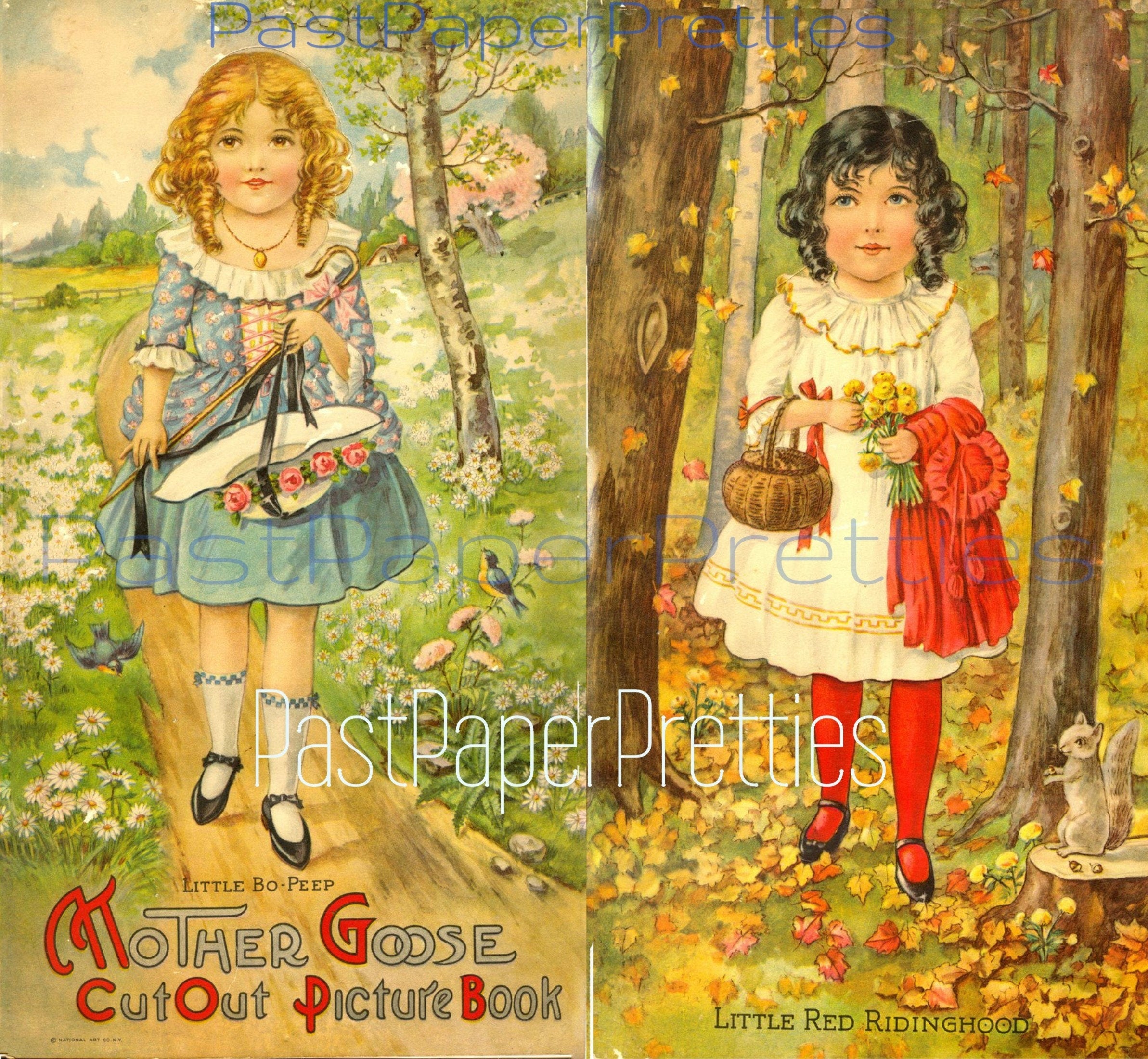 Vintage Antique Paper Dolls Mother Goose Cut Out Book c. 1915 Printabl ...