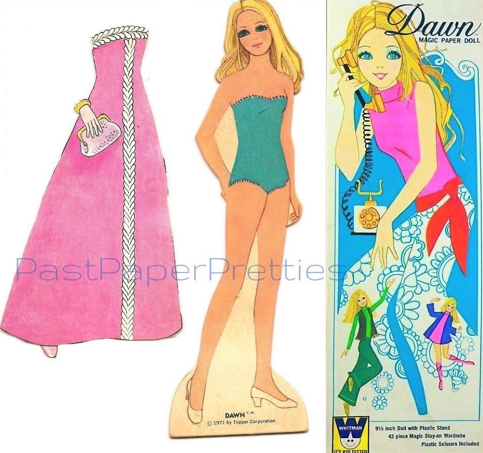 Vintage Paper Dolls Dawn Magic Paper Doll 1971 Printable PDF Instant D – Past Paper Pretties ...