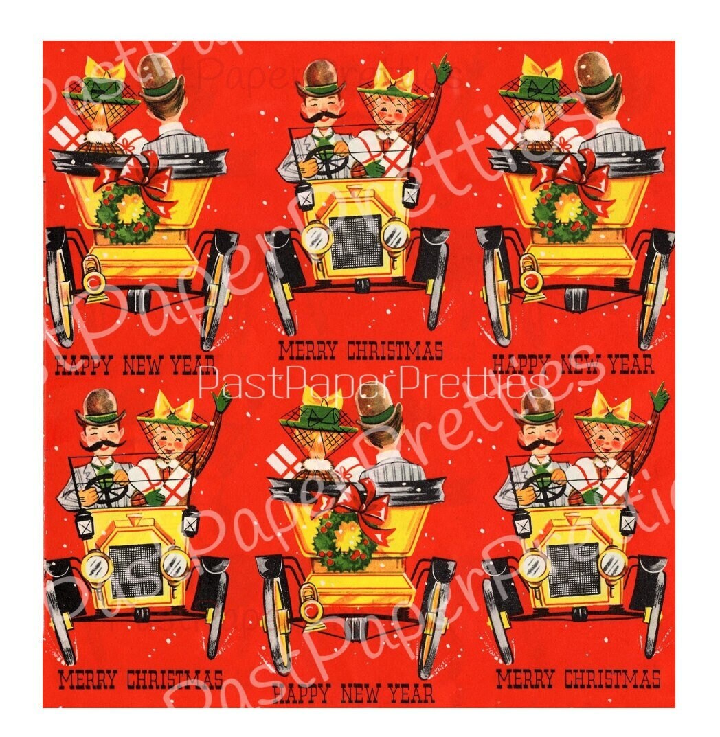 Vintage Printable Christmas Gift Wrap Old Fashioned Old Timey Victoria ...