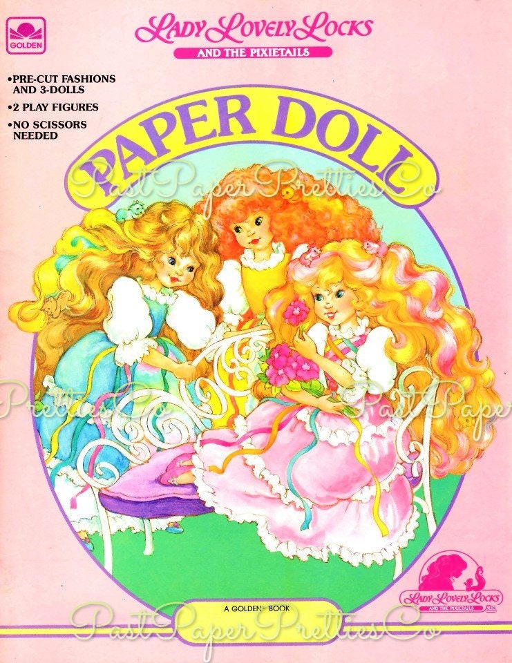 Vintage Paper Dolls Lovely Lady Locks and The Pixietails c. 1987 Print ...