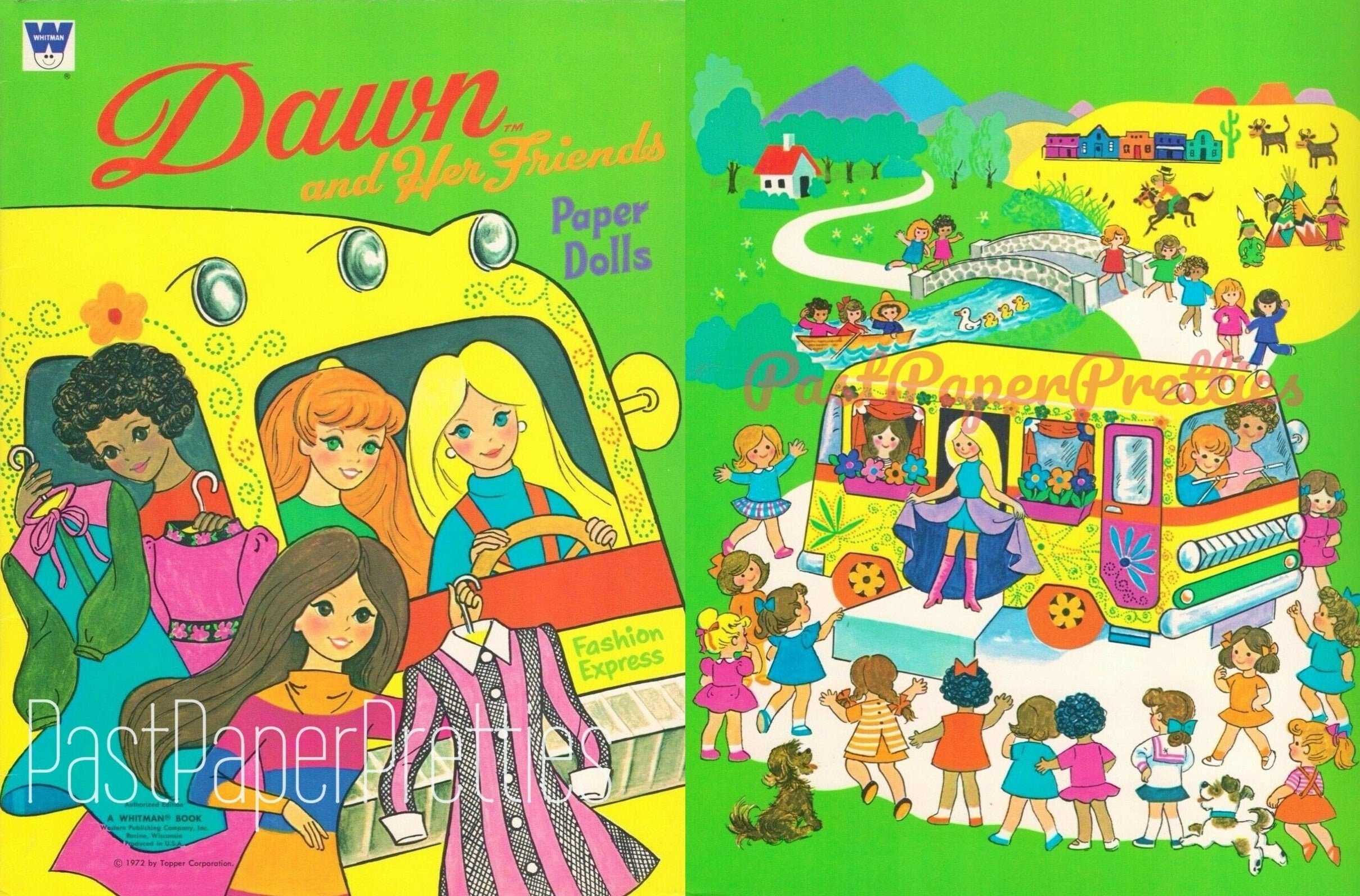 Vintage Paper Dolls Dawn and Her Friends Fashion Dolls Retro 1972 Prin ...