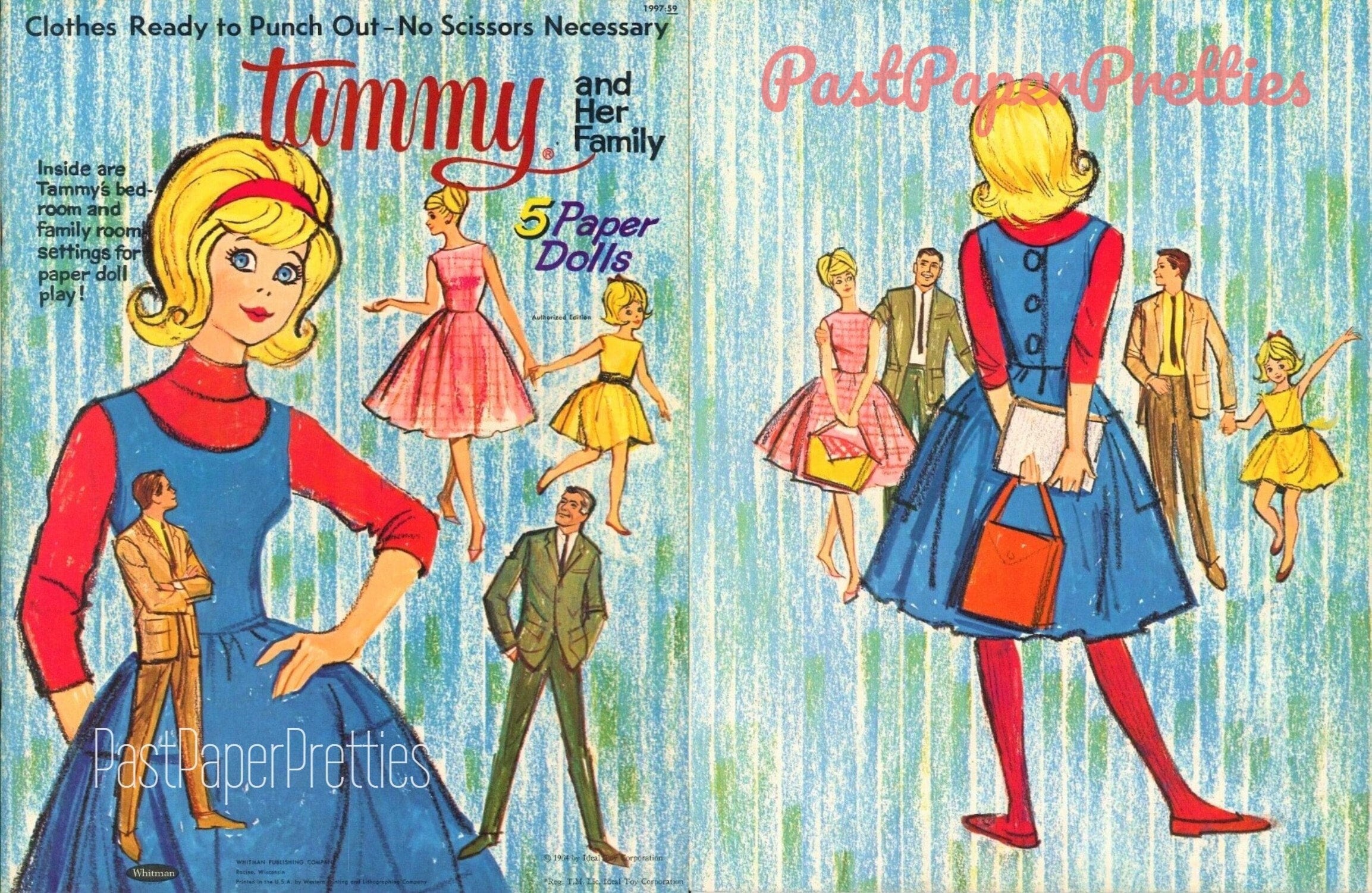 Vintage Paper Dolls Tammy and Her Family 1964 Printable PDF Instant Di ...