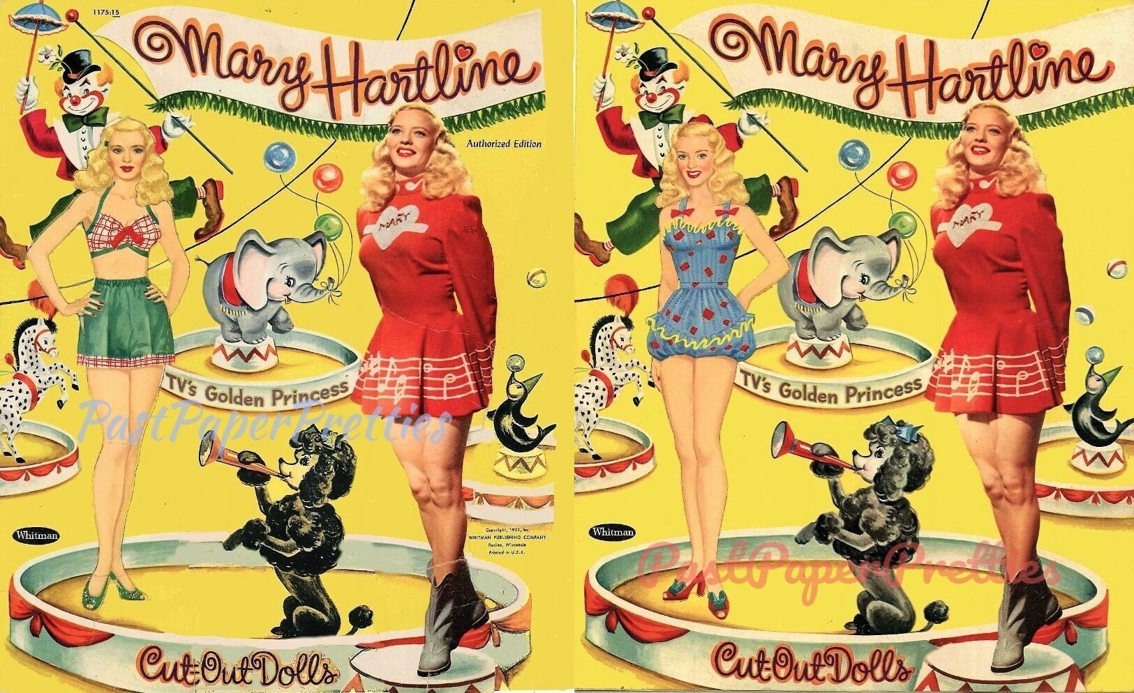 Vintage Paper Dolls Mary Hartline 1953 PDF Printable Instant Digital D ...