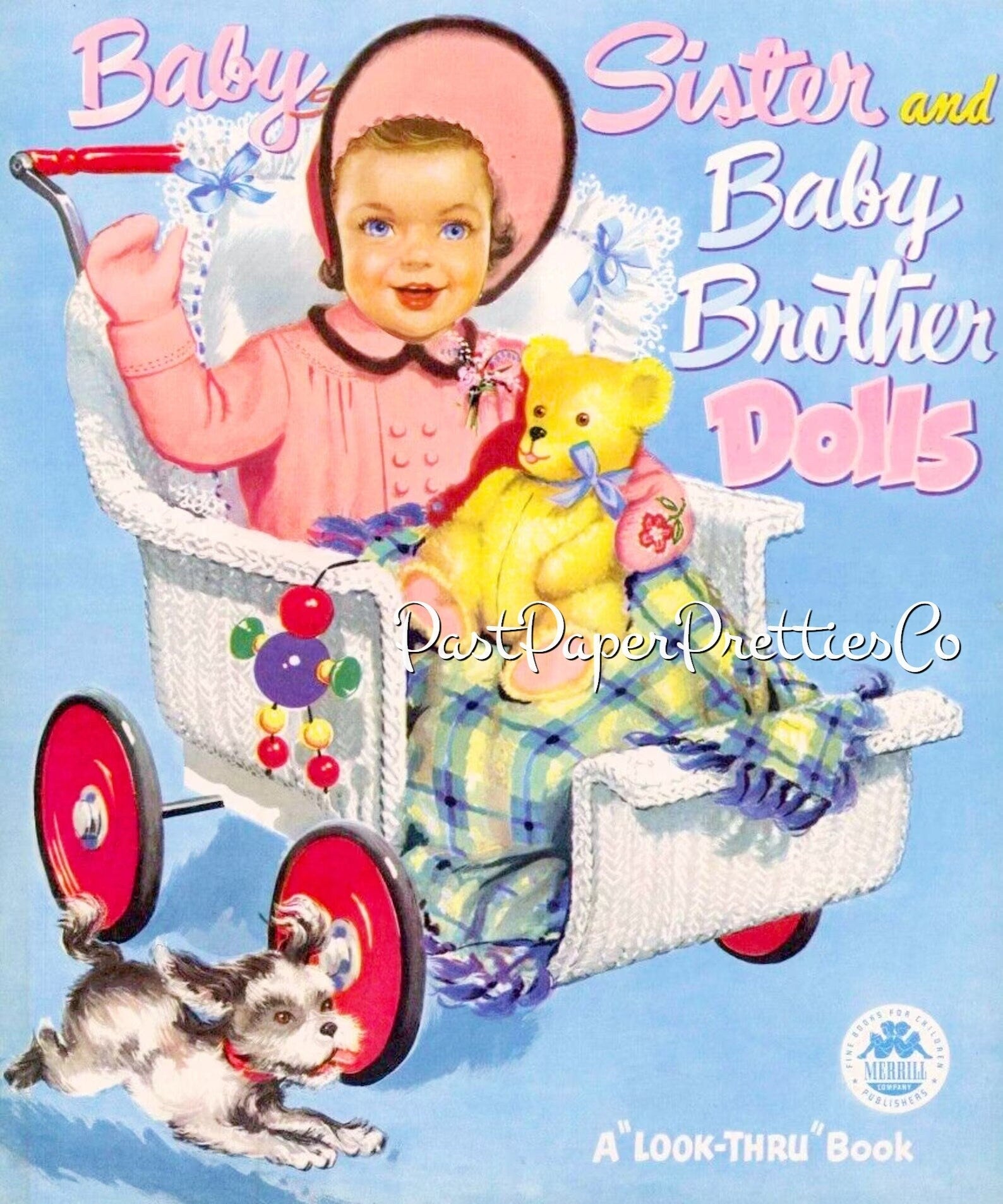 Vintage Paper Dolls Baby Sister and Baby Brother Dolls 1950s Printable ...