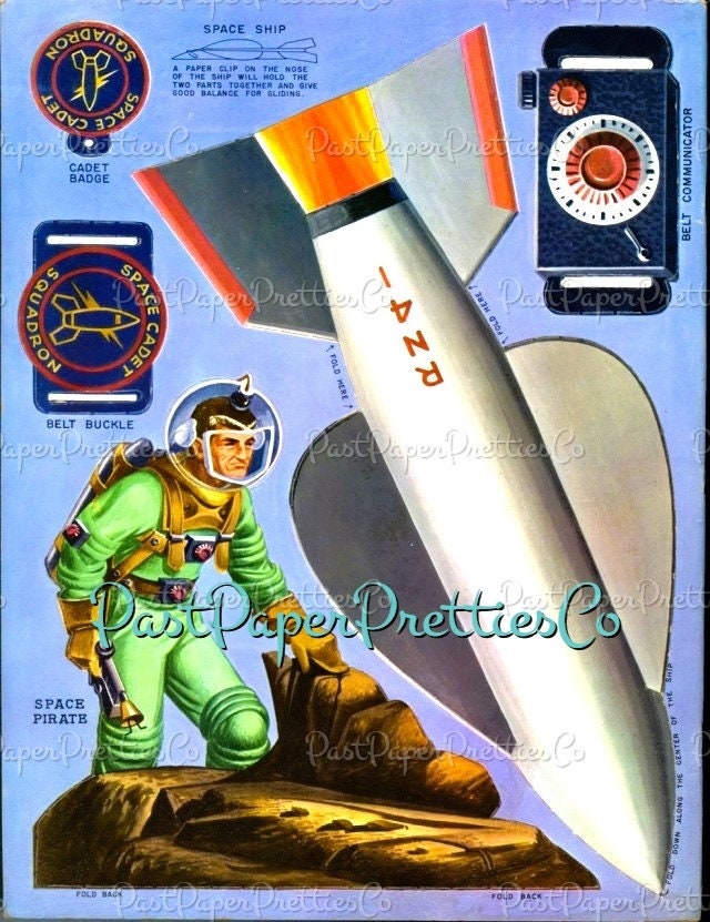 Vintage Printable Sci Fi Paper Dolls Tom Corbett Space Cadet Push Outs ...
