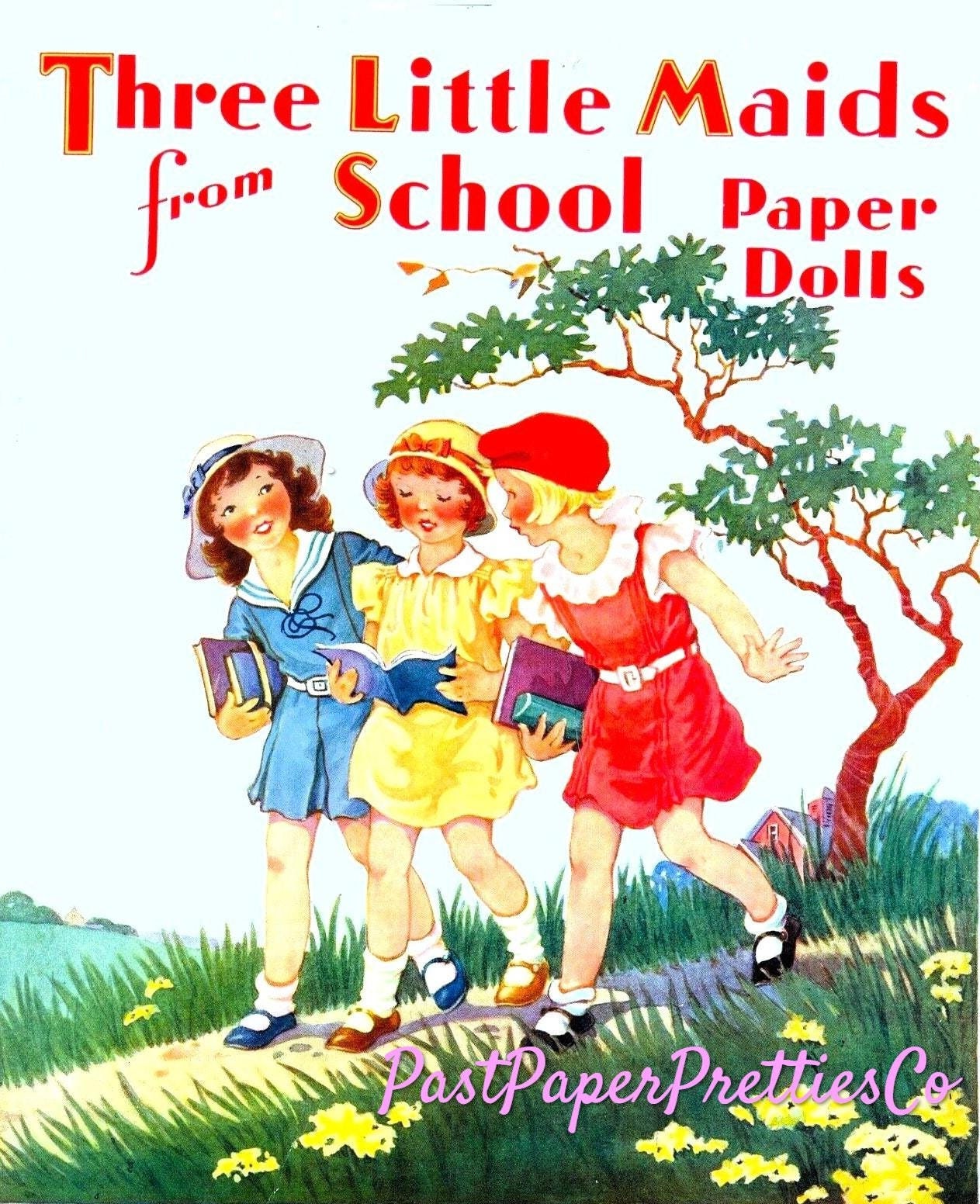 Vintage Paper Dolls Three Little Maids from School 1943 PDF Printable ...